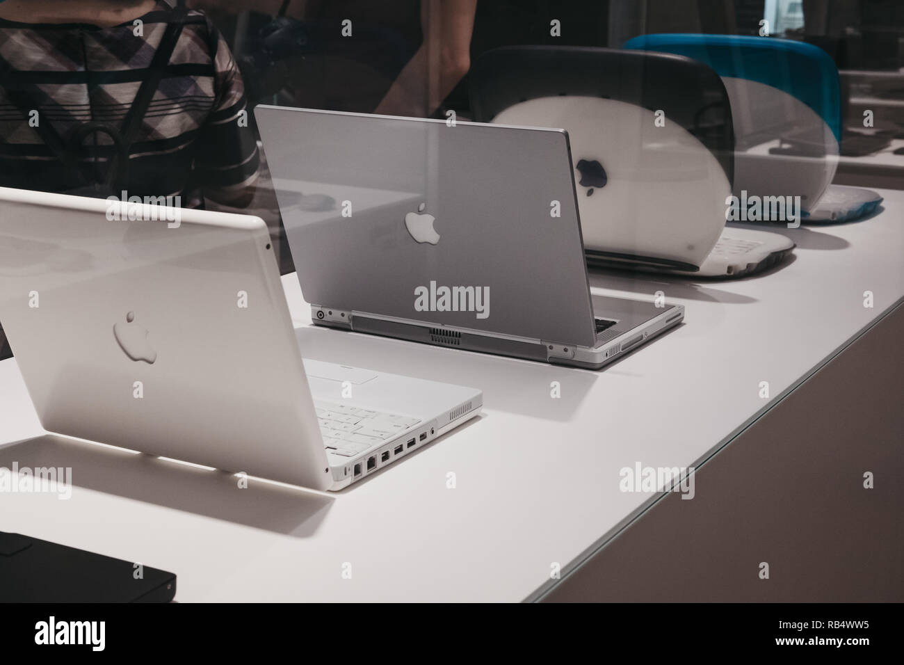 Prague, Czech Republic - August 28, 2018: Family of iBooks on display ...