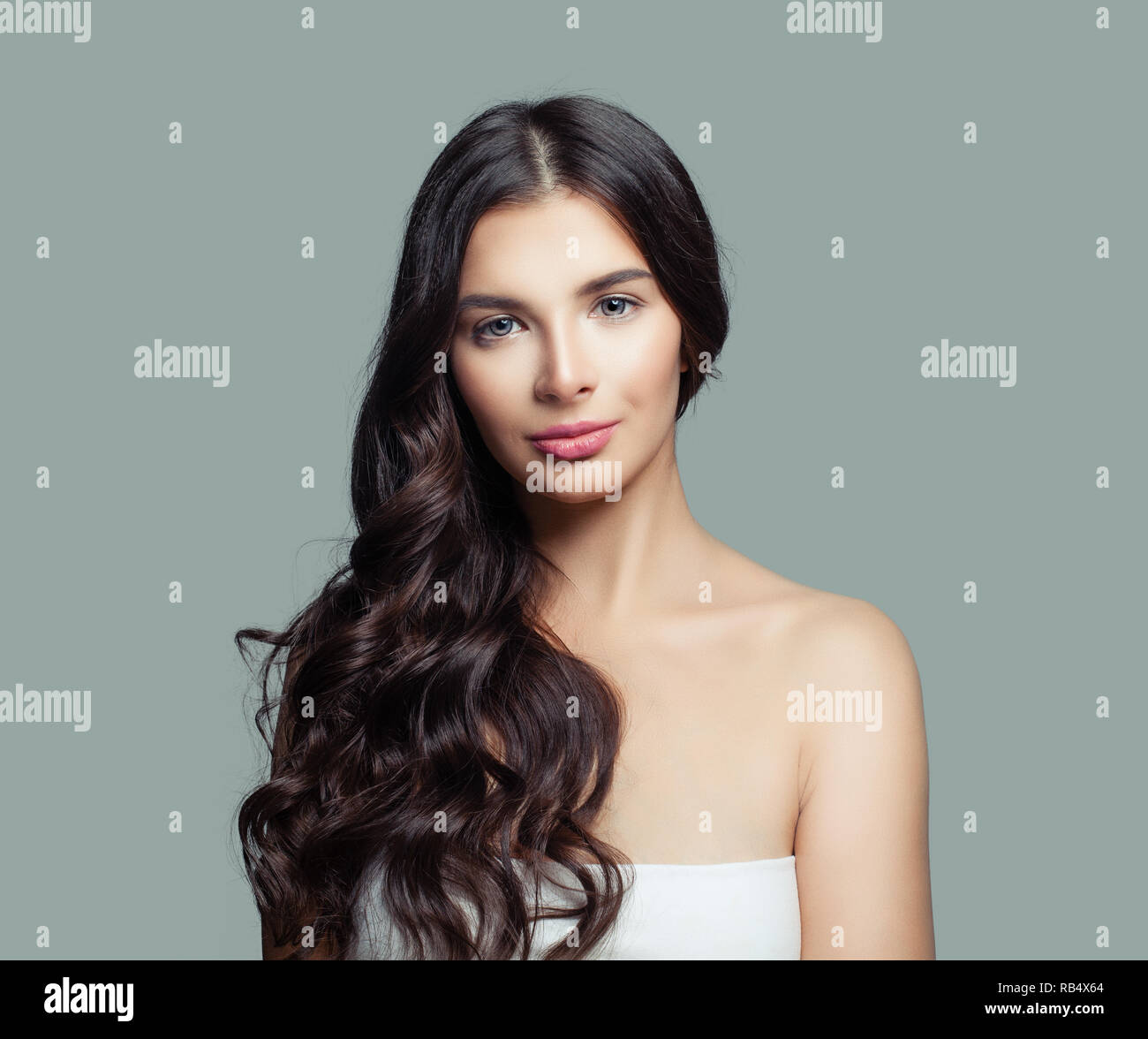 Nice young woman portrait. Beautiful female face Stock Photo - Alamy