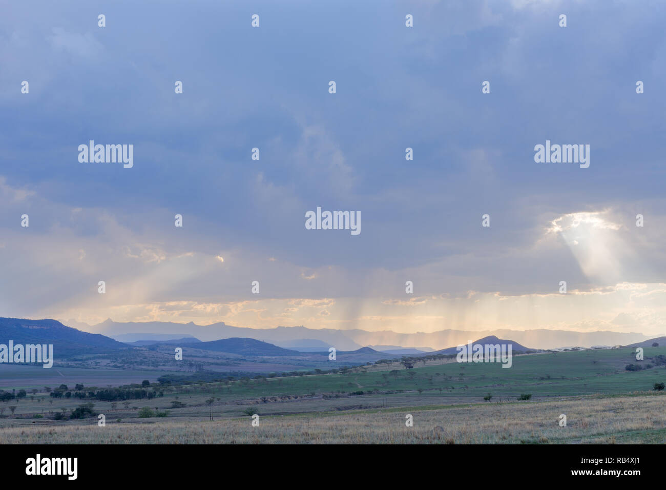 Rain and sun rays Stock Photo - Alamy