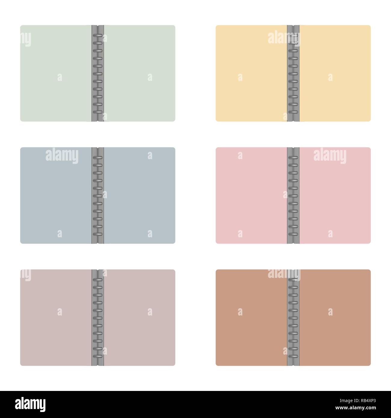 Open letter size refillable disc bound notebook folder, pastel color ...