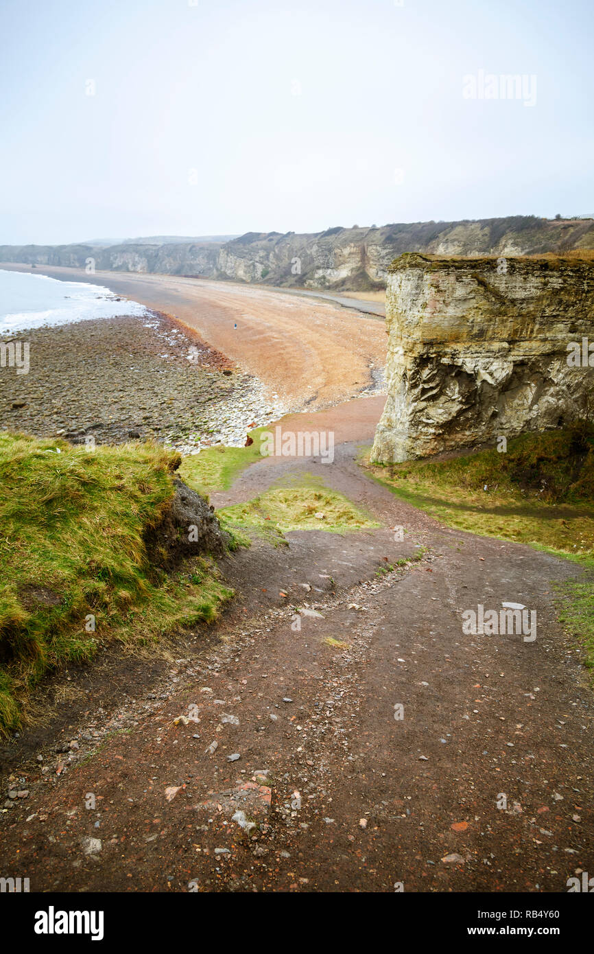 Cliffs and beach at Blast Beach, Seaham, County Durham Stock Photo - Alamy
