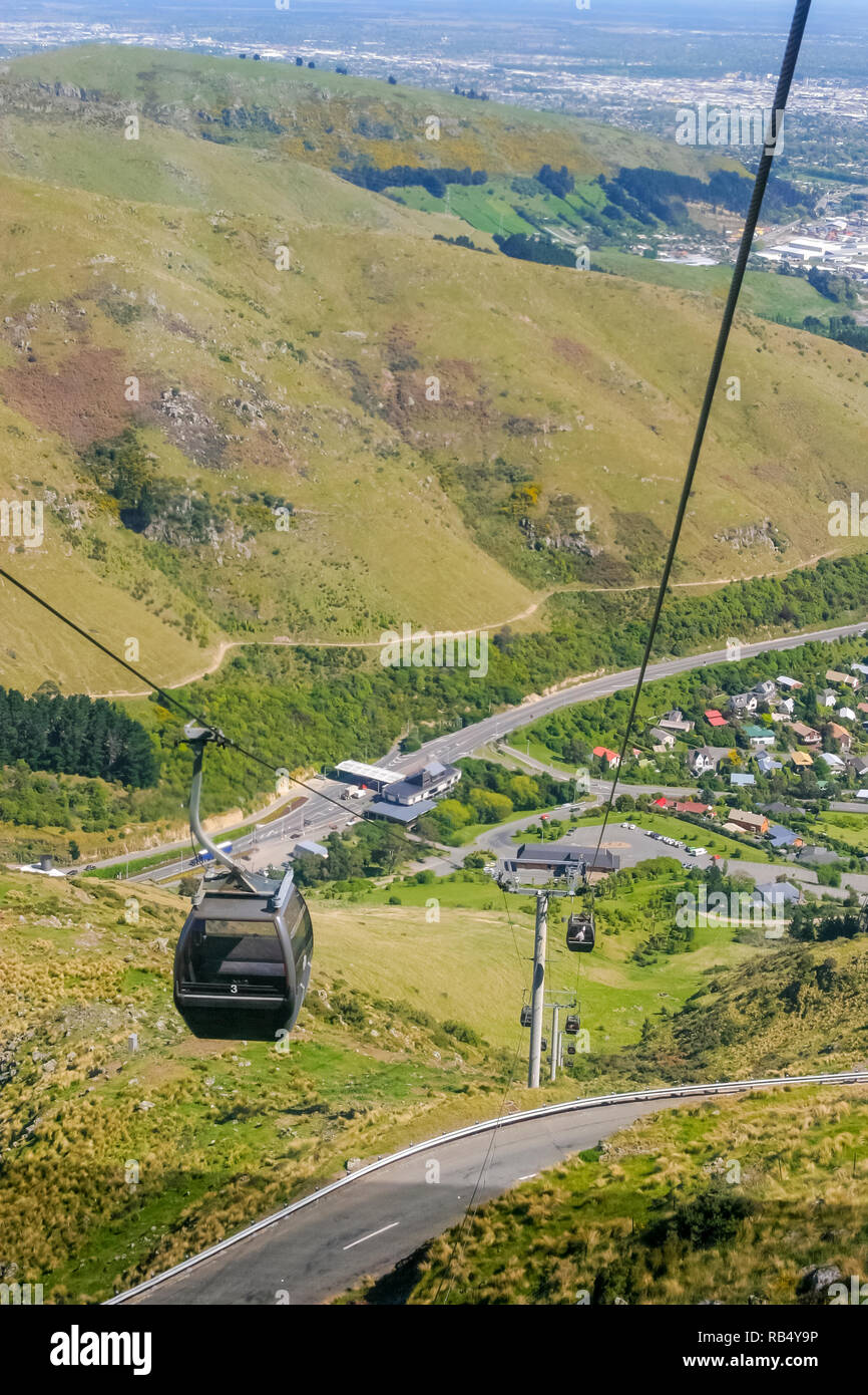 Christchurch Gondola cable car, Christchurch, South Island, New Zealand ...