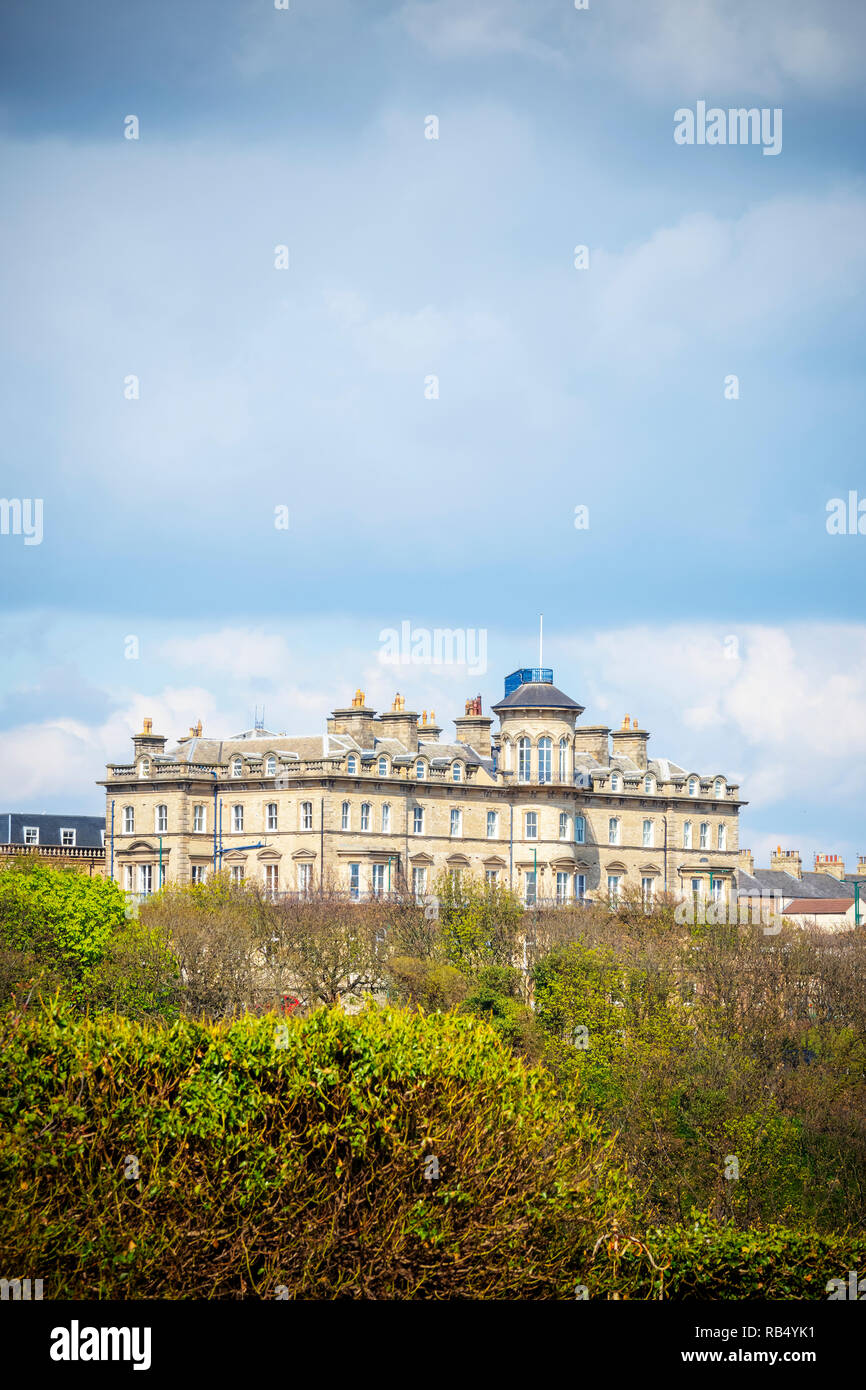 Hotel in seen from a distance, Saltburn by The Sea, North Yorkshire, UK ...