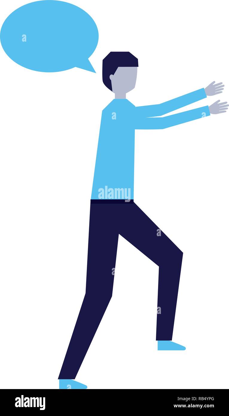 Speech bubble chat portrait Cut Out Stock Images & Pictures - Alamy