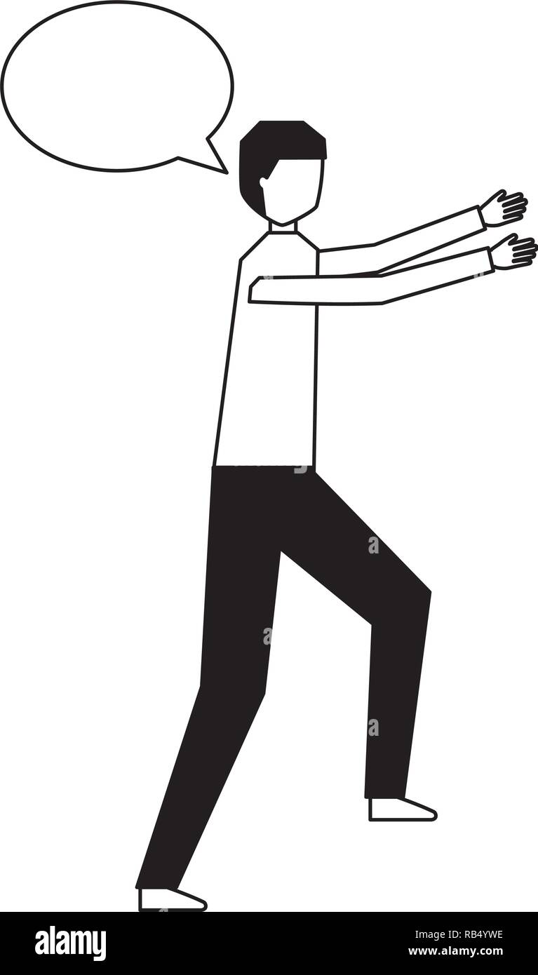 Speech bubble chat portrait Cut Out Stock Images & Pictures - Alamy