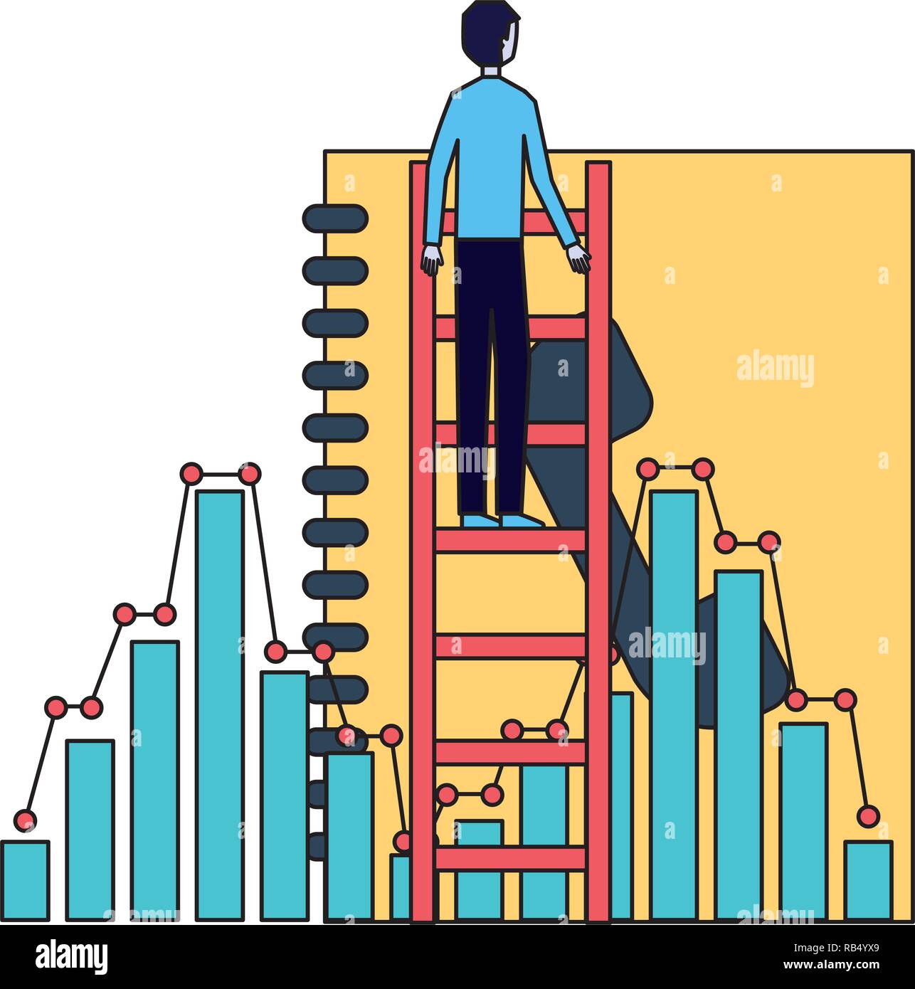 Climbing stairs staircase steps Stock Vector Images - Alamy
