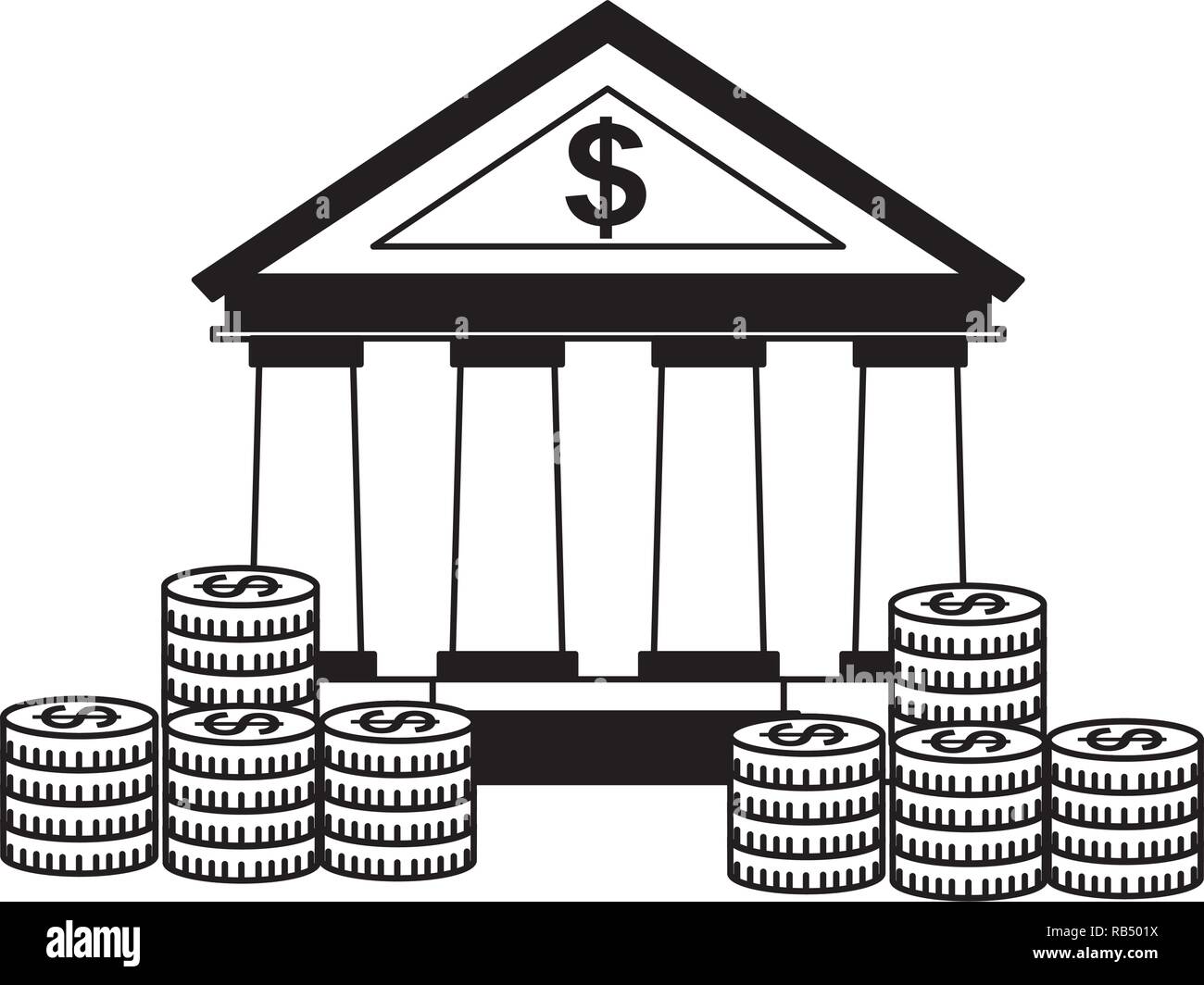 Stacked coins Stock Vector Images - Alamy