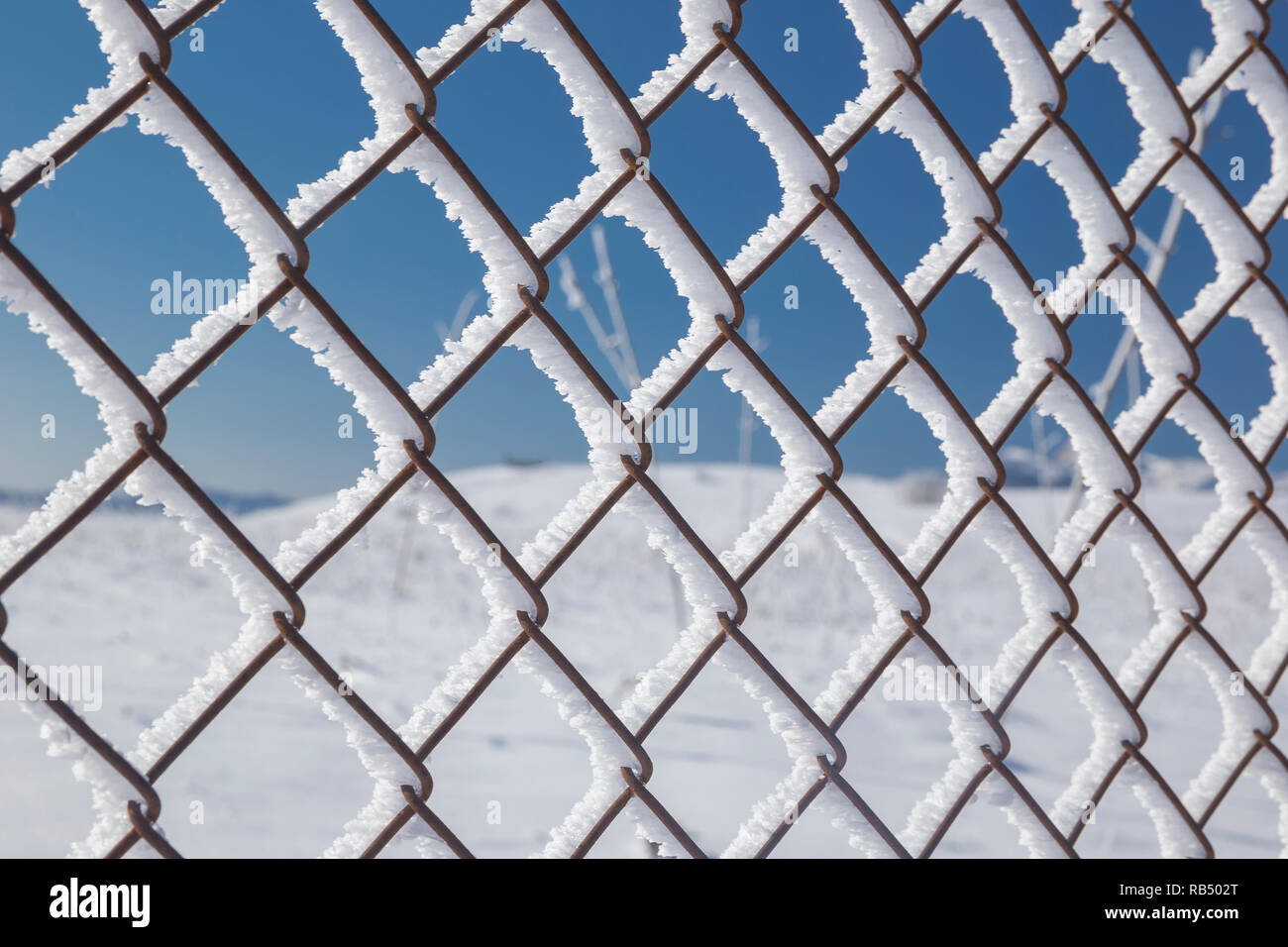Frozen Iron Grate Stock Photo - Alamy