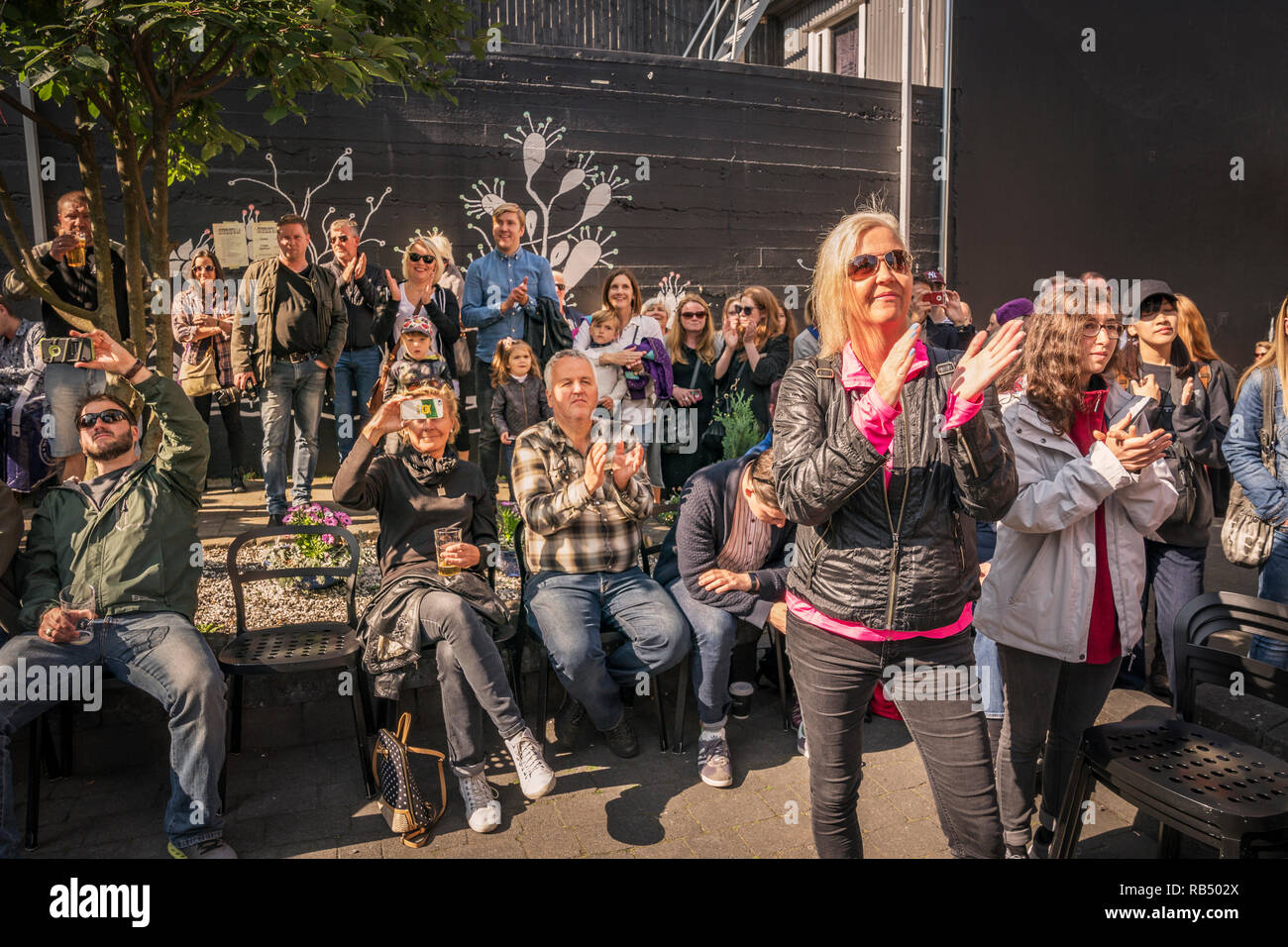 Iceland festival crowd hi-res stock photography and images - Alamy
