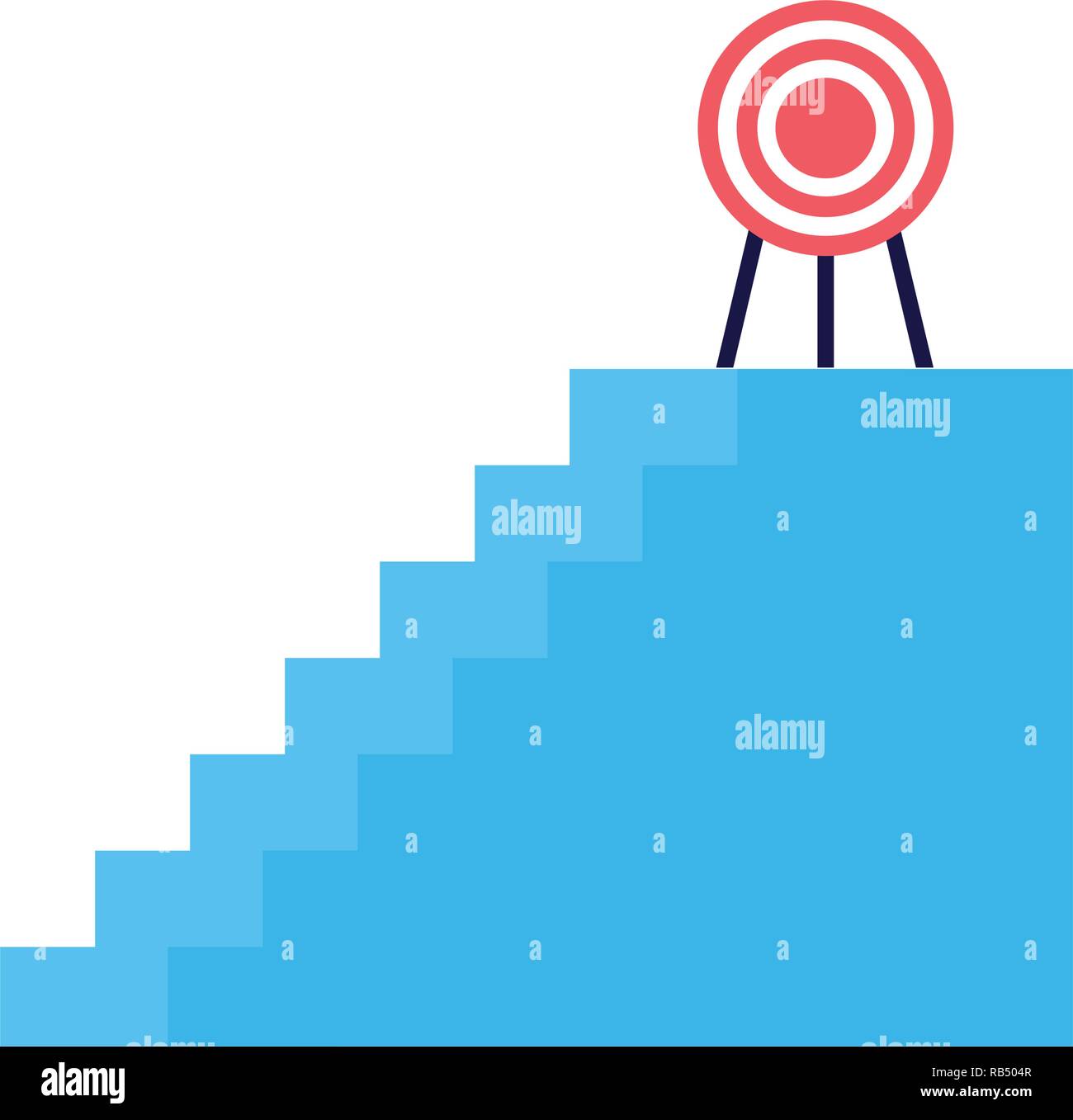 business stairs target on top Stock Vector Image & Art - Alamy