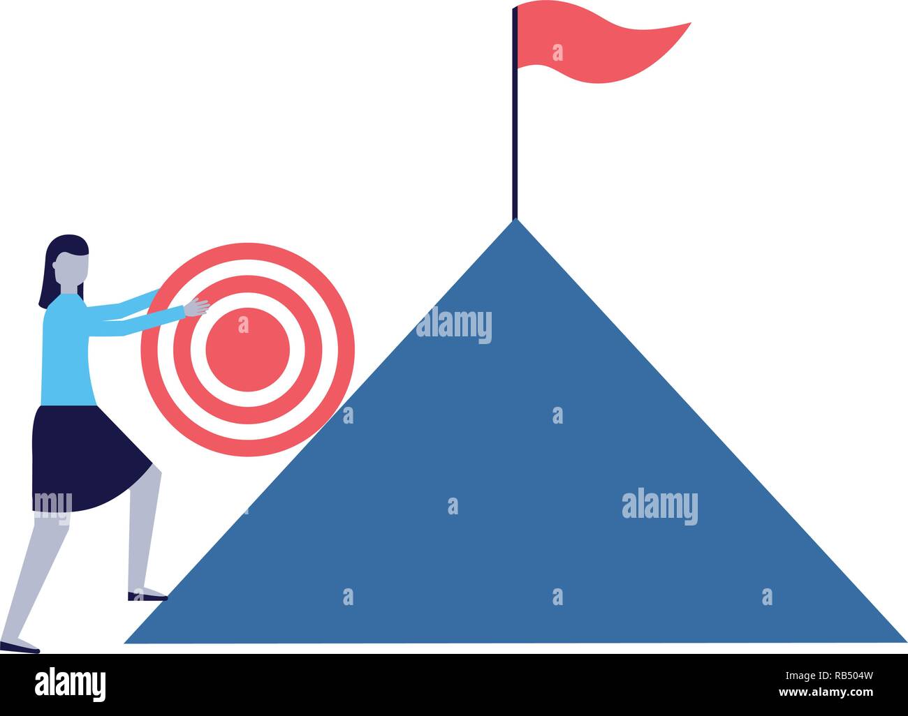 Woman rock climb Stock Vector Images - Alamy