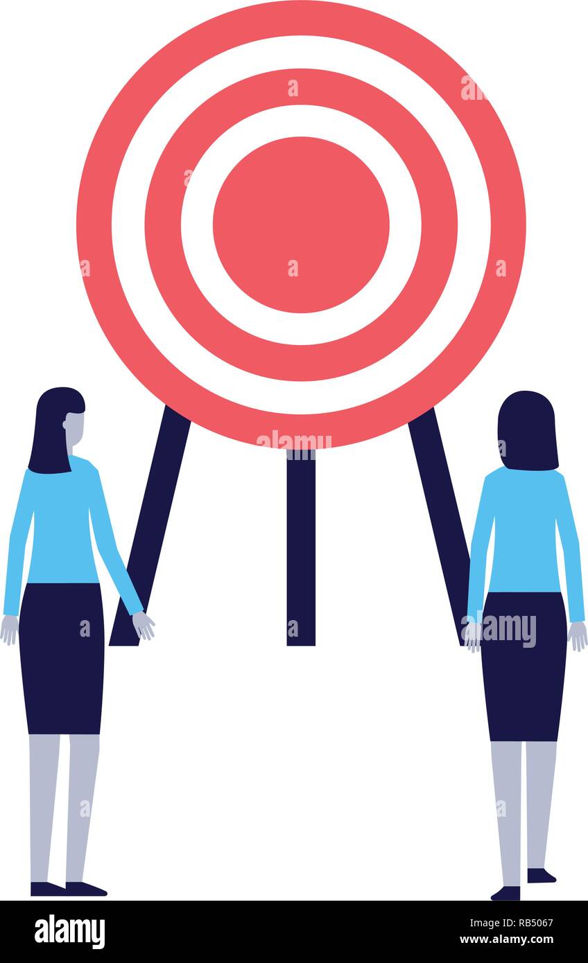 business women looking target Stock Vector Image & Art - Alamy