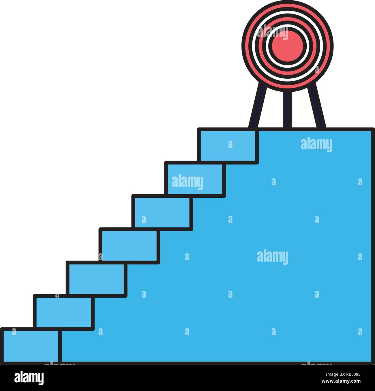 business stairs target on top Stock Vector Image & Art - Alamy