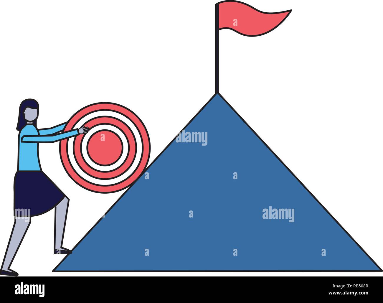 Woman rock climb Stock Vector Images - Alamy