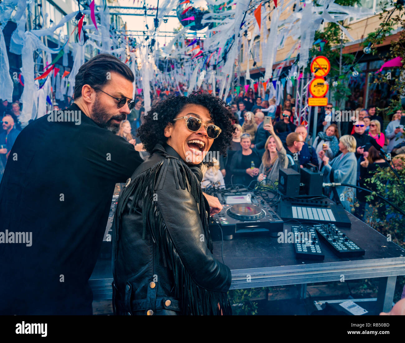 DJ, Summer Festival, Cultural Day, Reykjavik, Iceland Stock Photo - Alamy