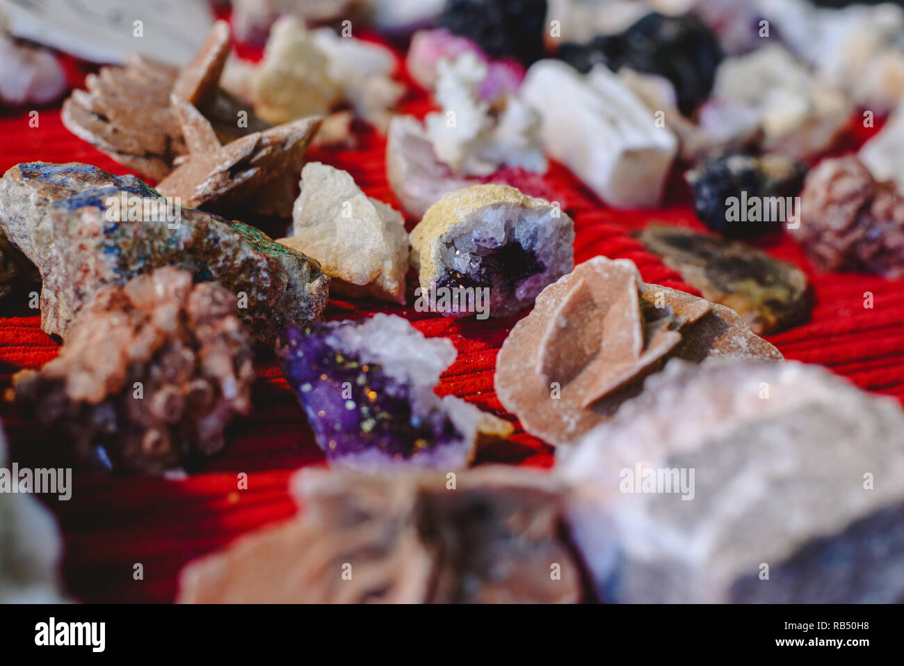 Quartz and other precious stones Stock Photo - Alamy