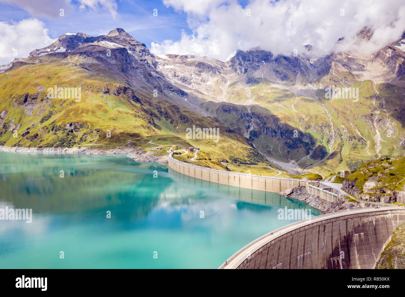 Mooserboden reservoir dam kaprun austria hi-res stock photography and ...