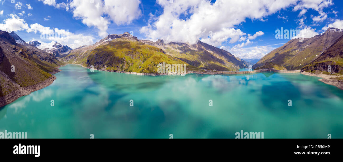 Kaprun, Austria - September 6, 2018. Overlooking the high mountain ...
