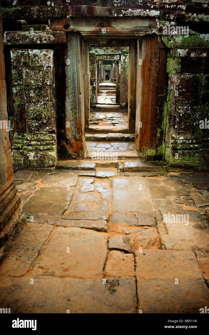 Paved passageway in a temple ruin in Vietnam Stock Photo - Alamy