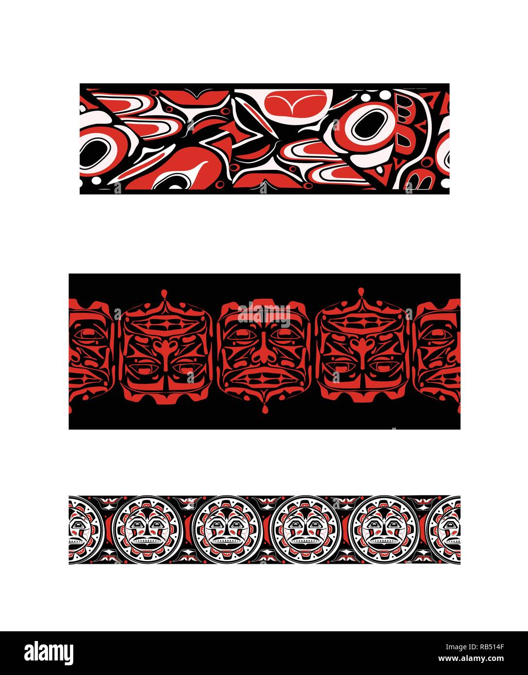 Vector illustration abstract native north american seamless pattern ...