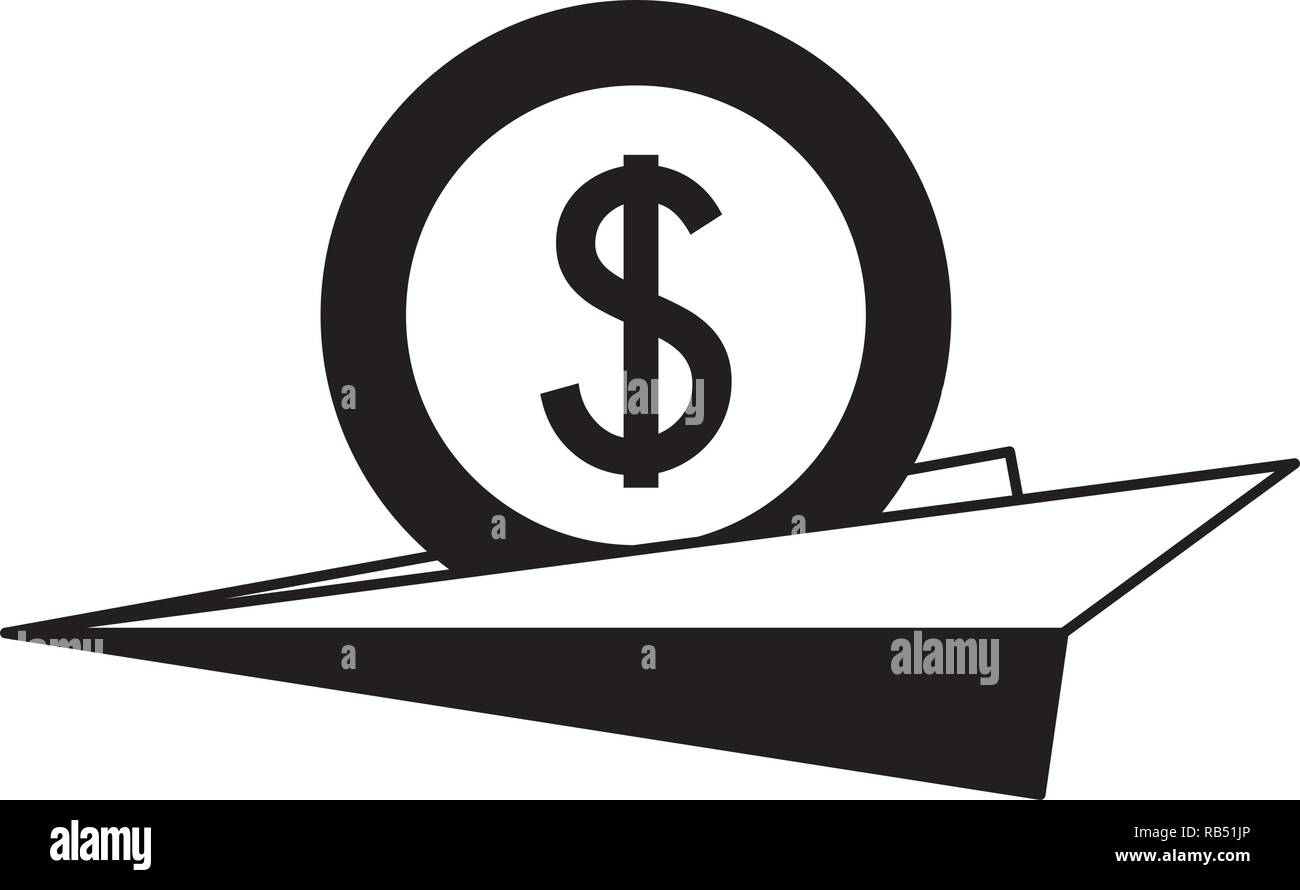 Money paper plane Stock Vector Images - Alamy