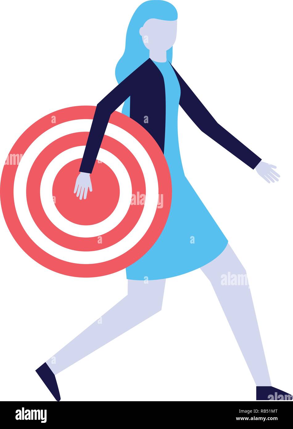 Woman holding target Stock Vector Images - Alamy