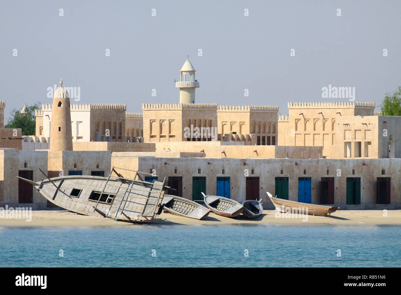 Closed Shops in a traditional Architecture style at the coastal City of ...