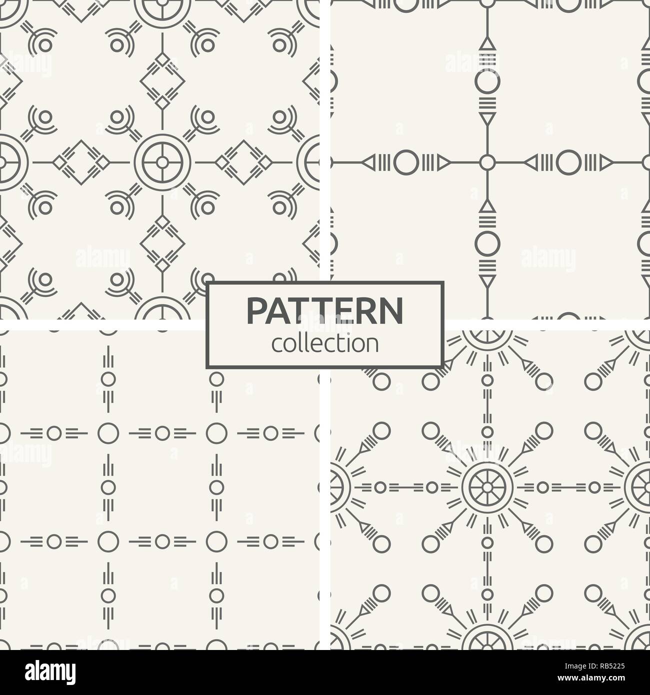 Set of four seamless patterns. Abstract geometric trendy vector ...