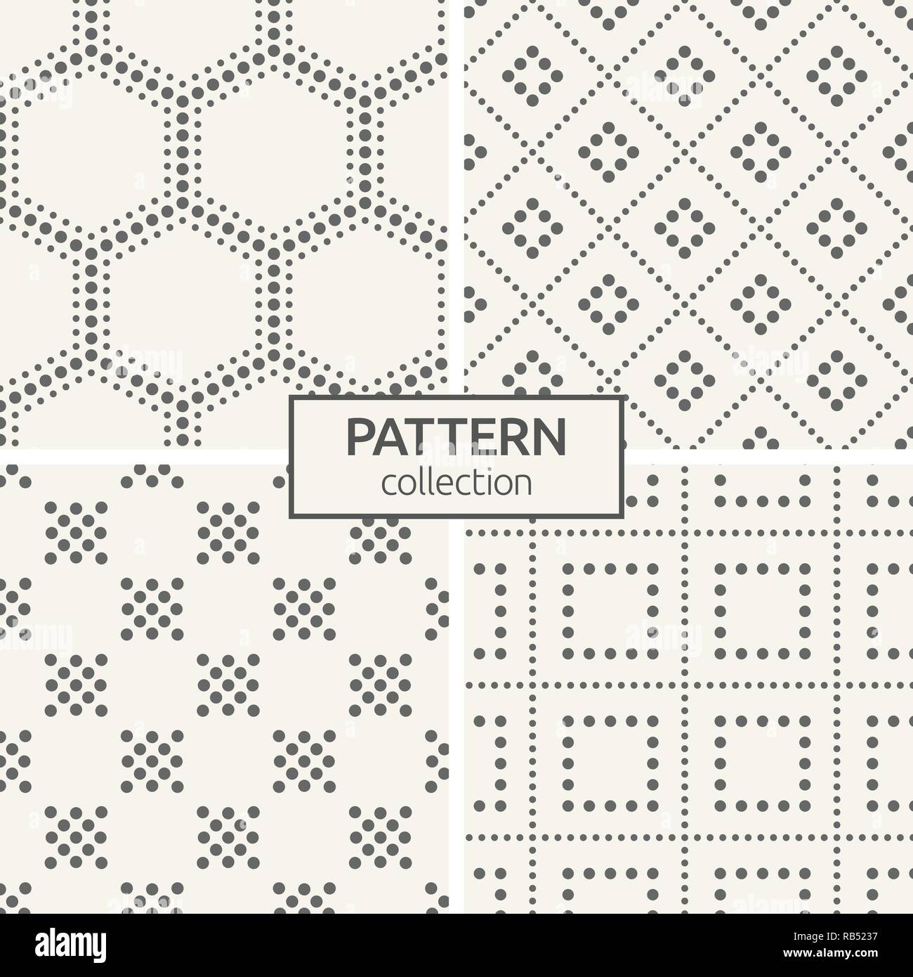 Set of four seamless patterns. Abstract geometric trendy vector ...