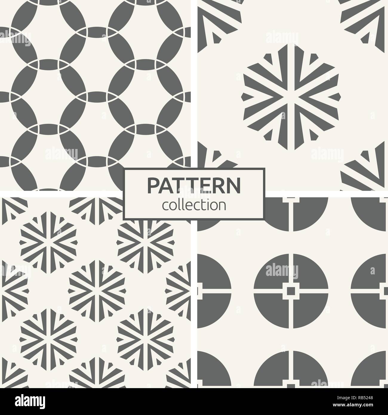 Set of four seamless patterns. Abstract geometric trendy vector ...
