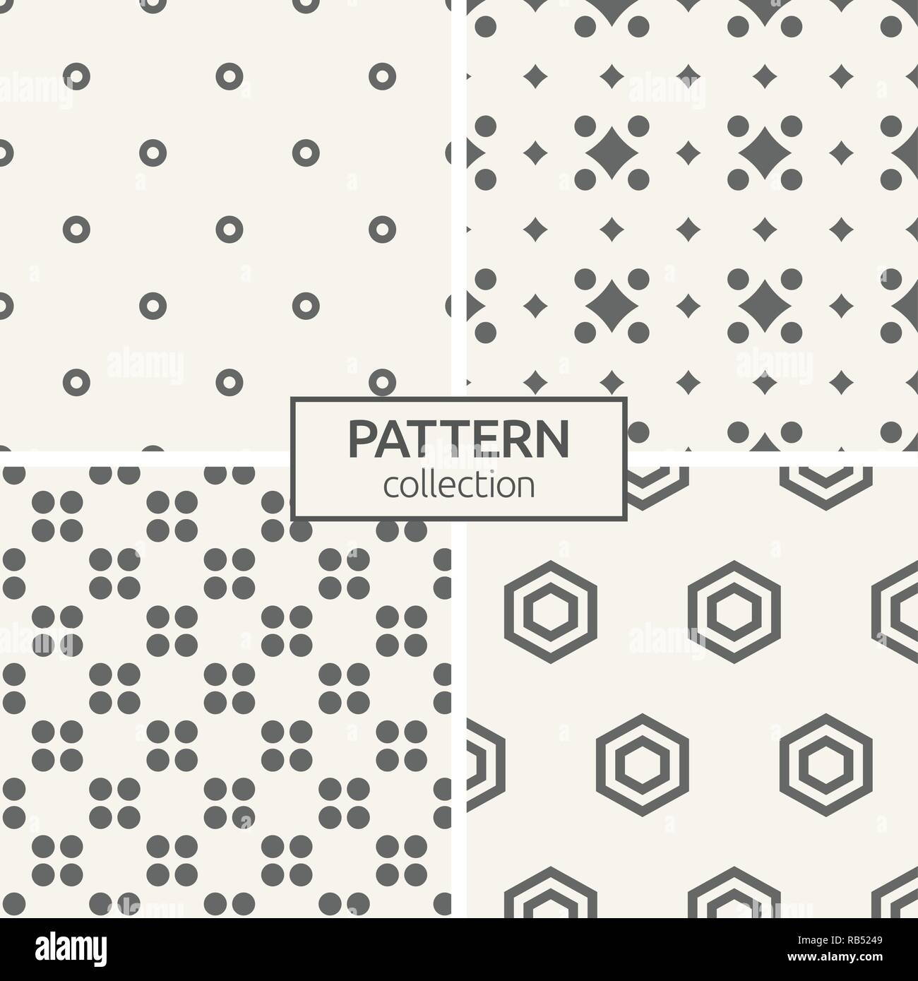 Set of four seamless patterns. Abstract geometric trendy vector ...