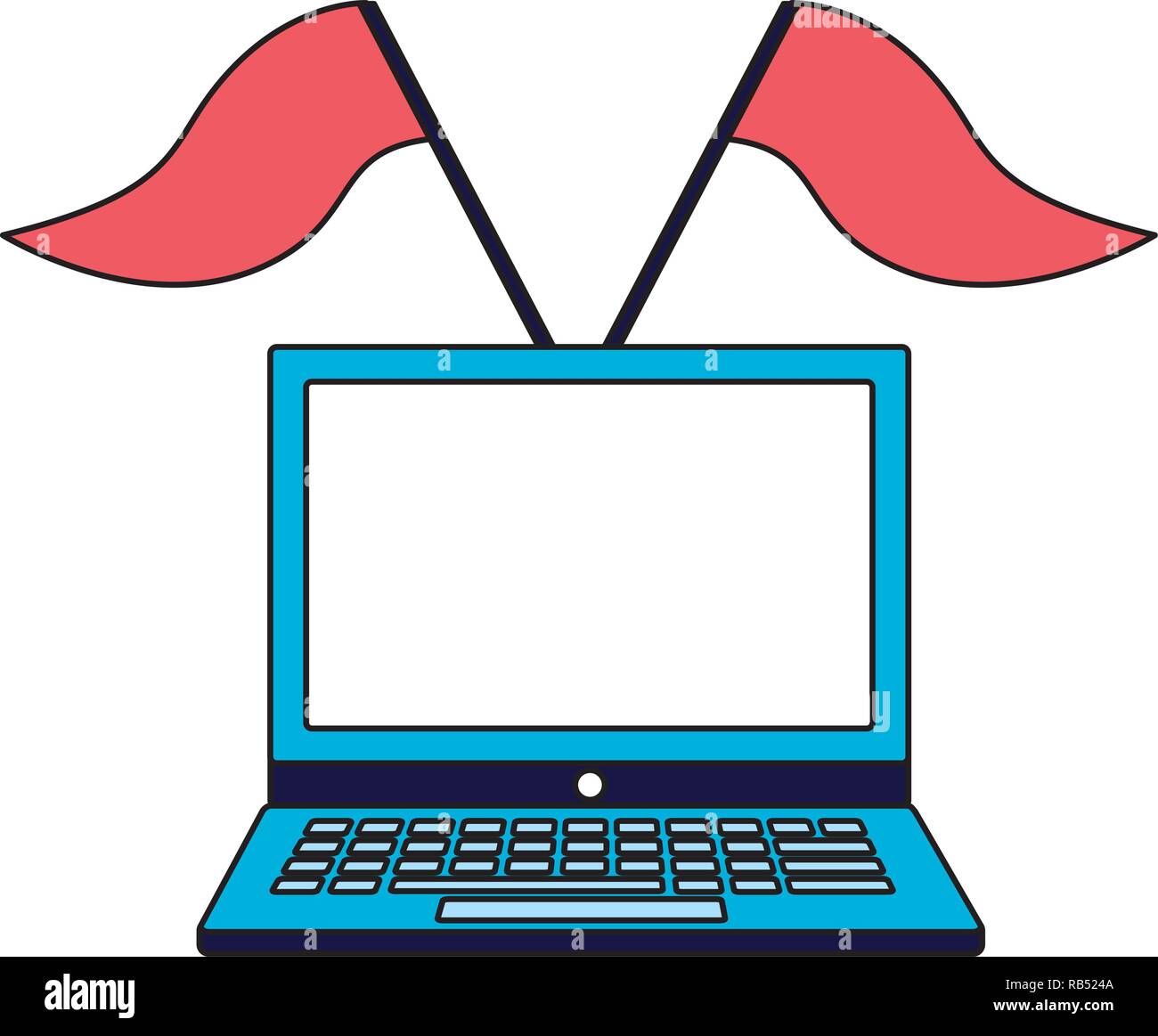 business laptop flags Stock Vector Image & Art - Alamy