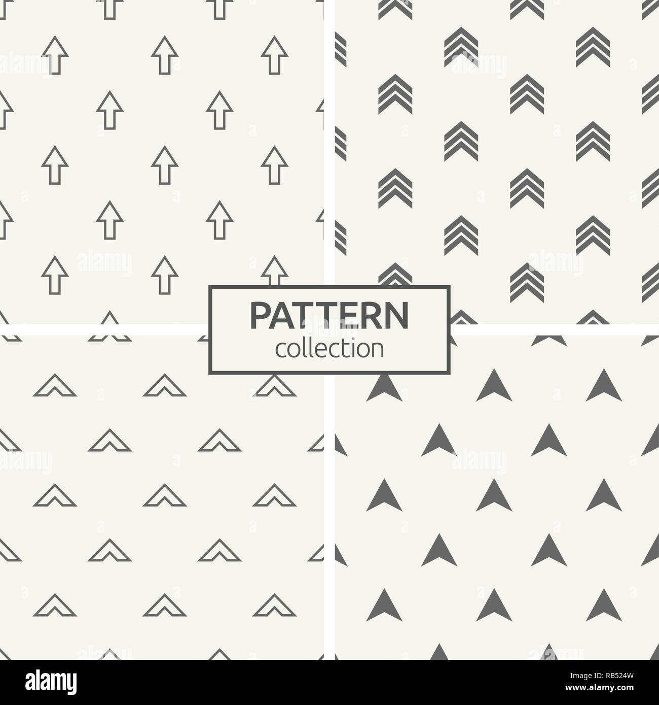 Set of four seamless patterns. Abstract geometric trendy vector ...