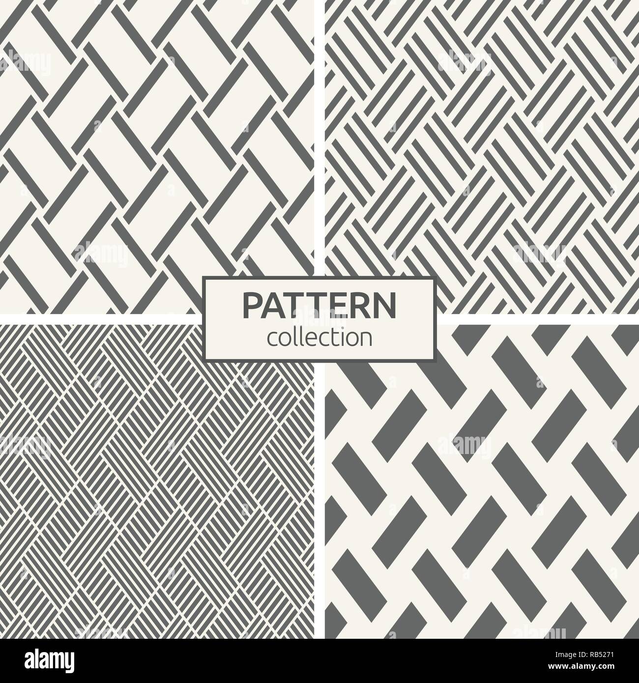 Set of four seamless patterns. Abstract geometric trendy vector ...