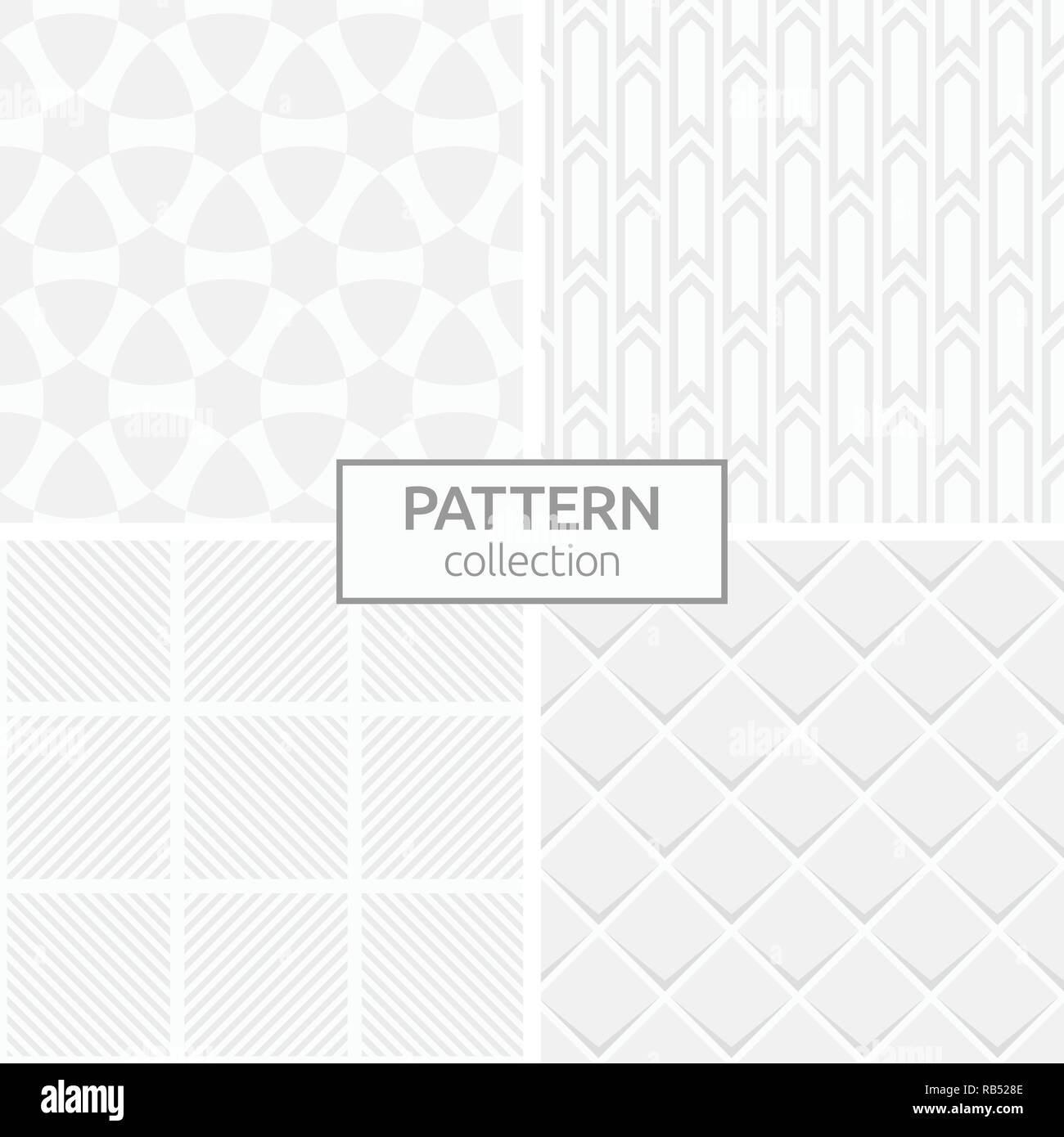 Set of four abstract geometric seamless patterns. Modern stylish ...