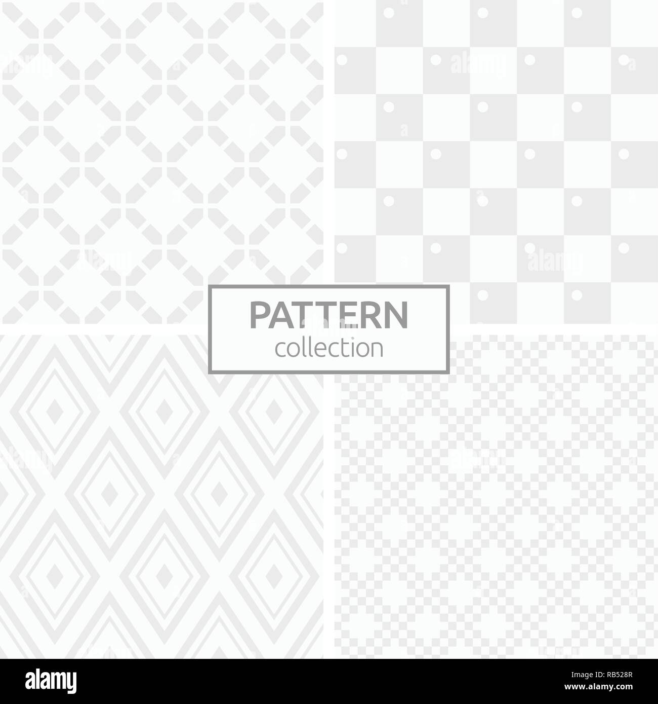 Set of four abstract geometric seamless patterns. Modern stylish ...