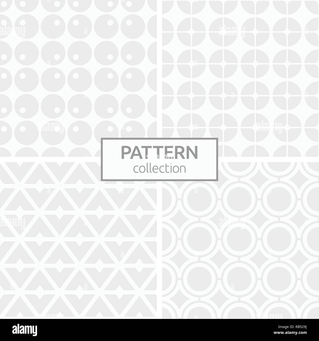 Set of four abstract geometric seamless patterns. Modern stylish ...