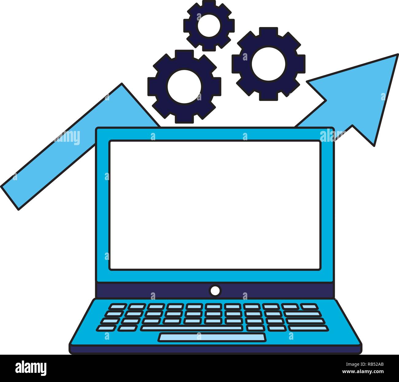business laptop arrow growth Stock Vector Image & Art - Alamy