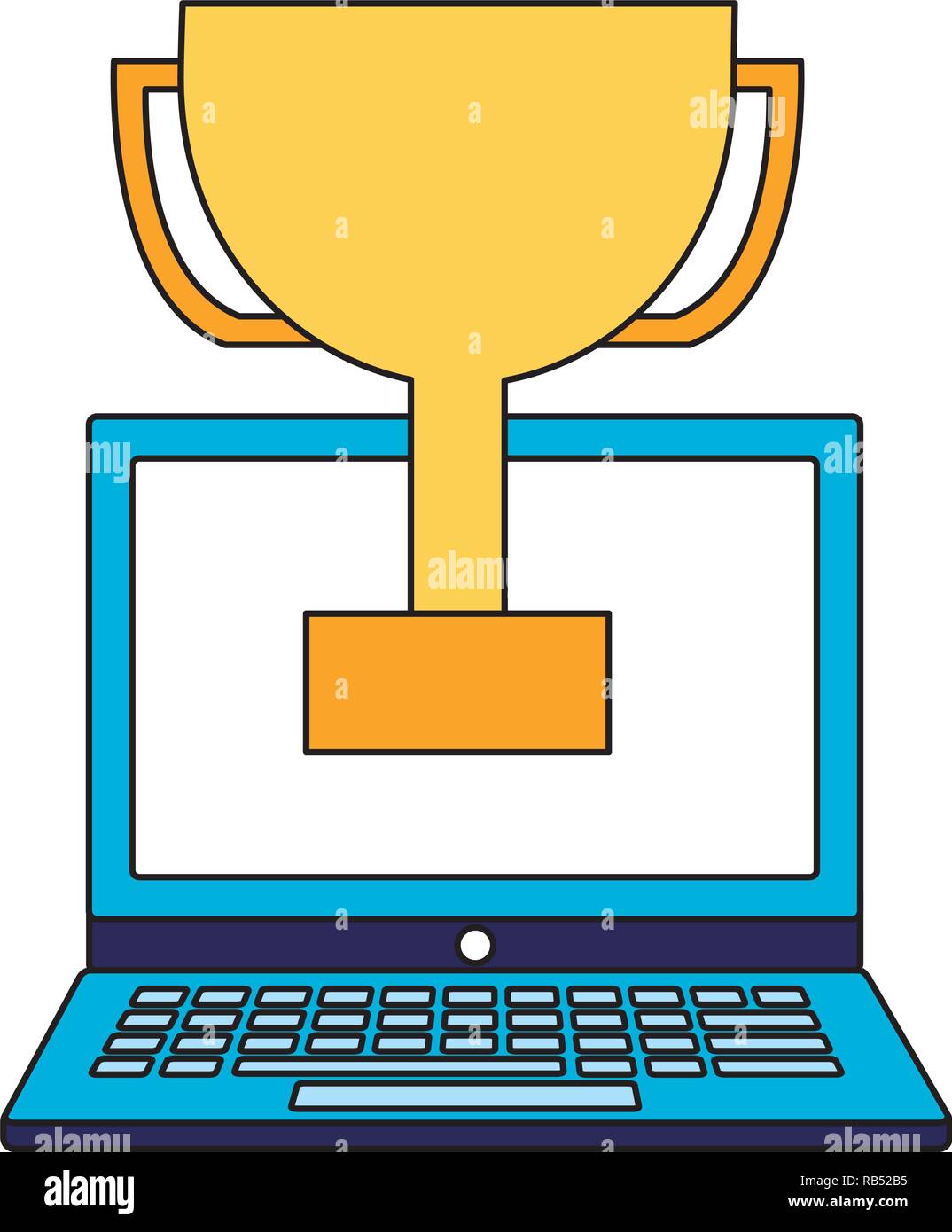 business laptop trophy Stock Vector Image & Art - Alamy