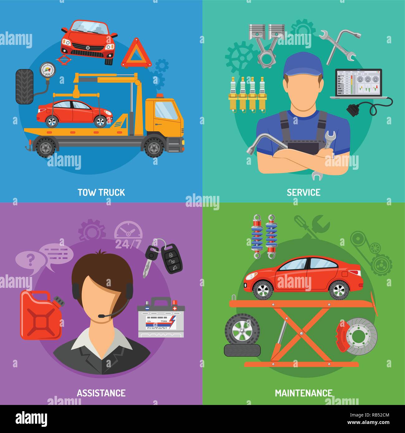 Car Service Banners Stock Vector Image & Art - Alamy