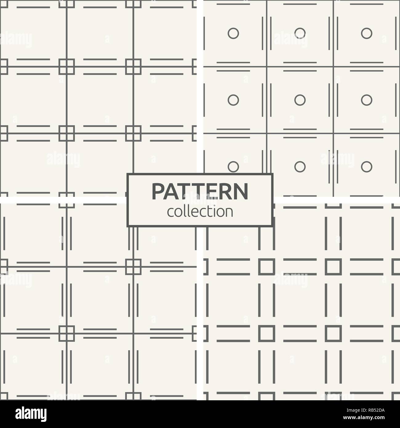 Set of four seamless patterns. Abstract geometrical vector backgrounds ...