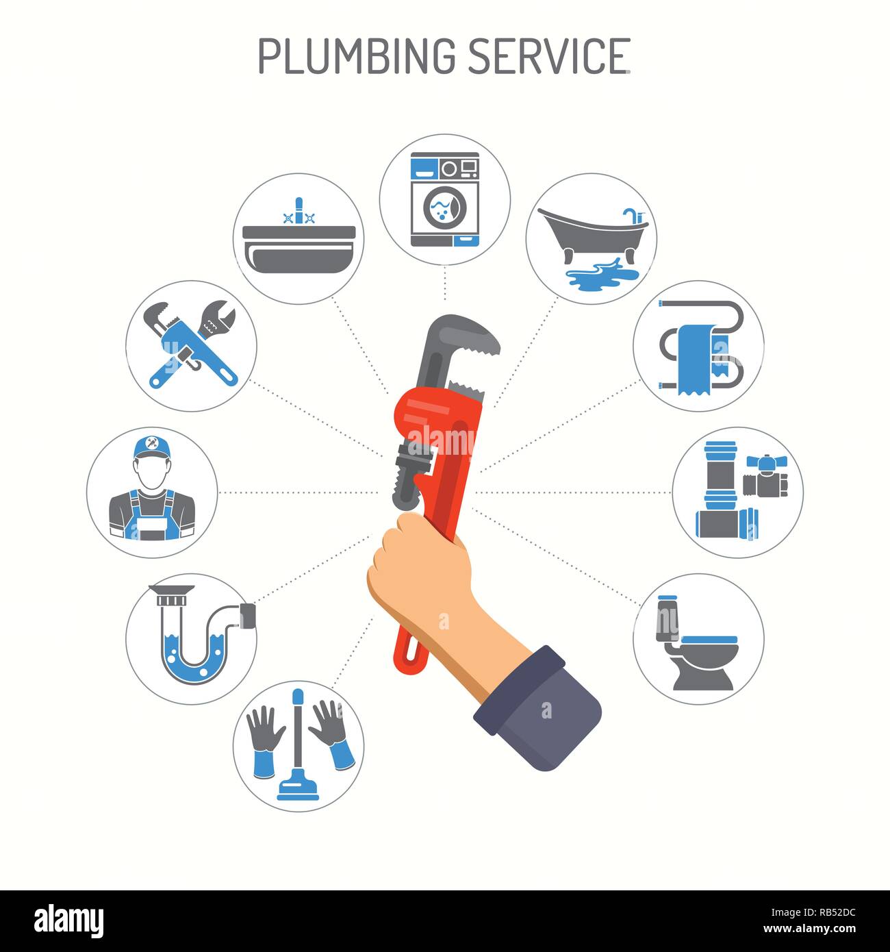 Plumbing Service Infographics Stock Vector Image & Art - Alamy