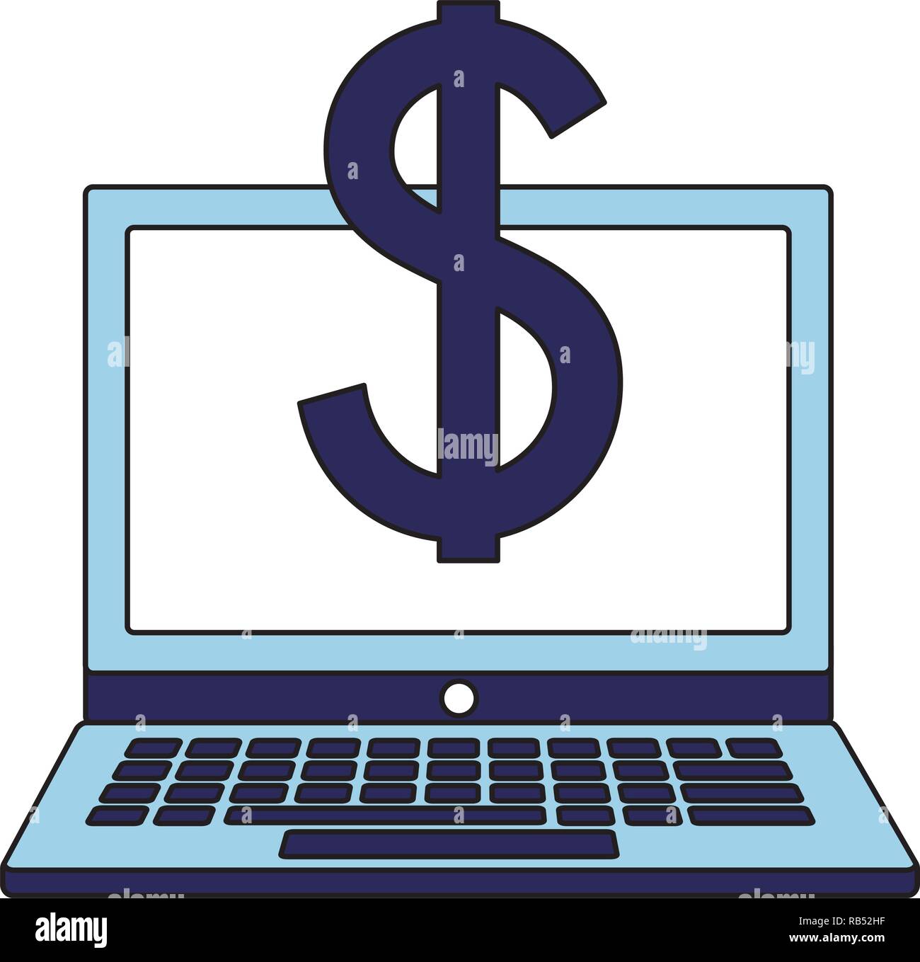 business laptop dollar money symbol Stock Vector Image & Art - Alamy