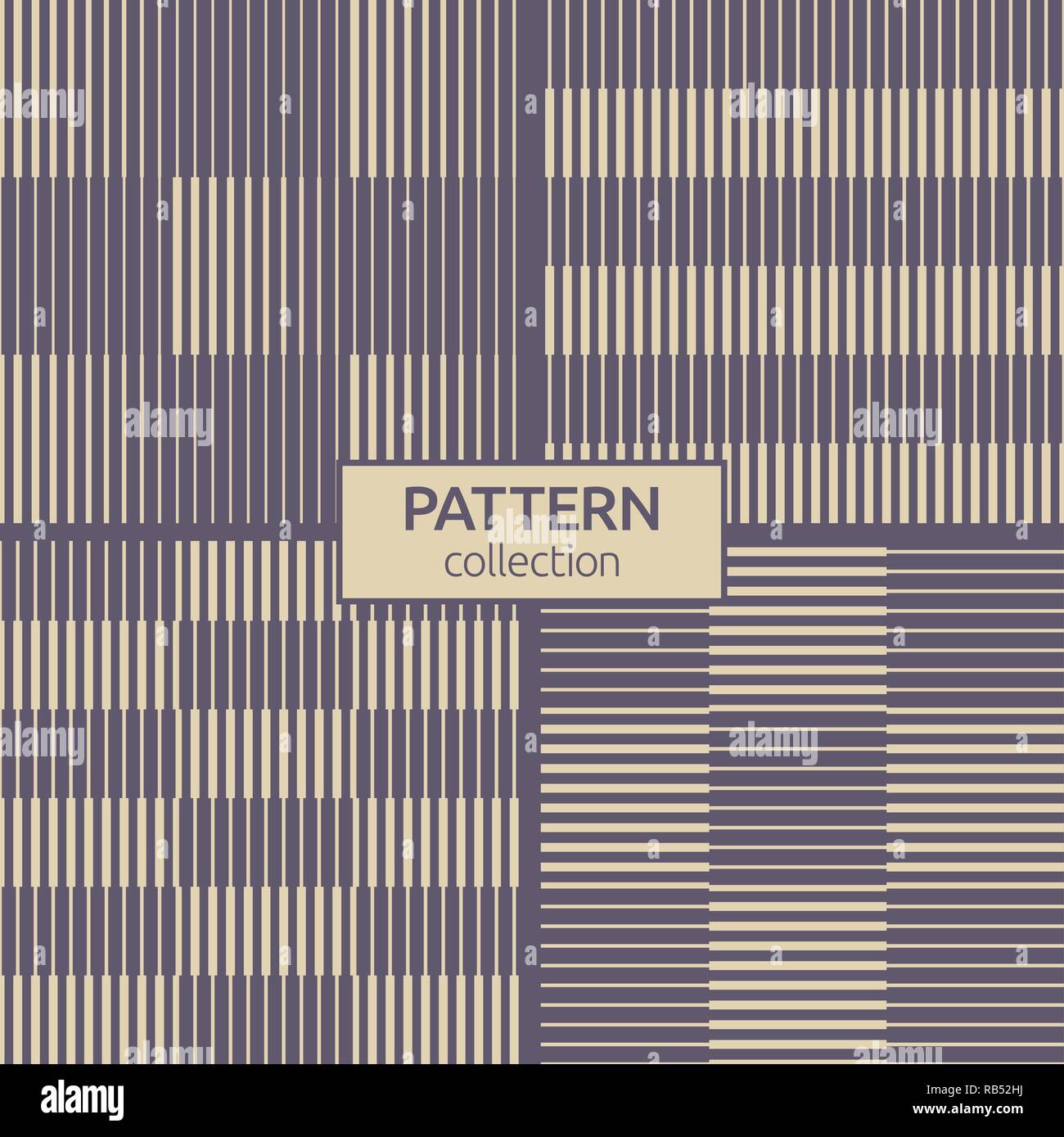 Set of four seamless fashion color striped patterns. Straight vertical ...