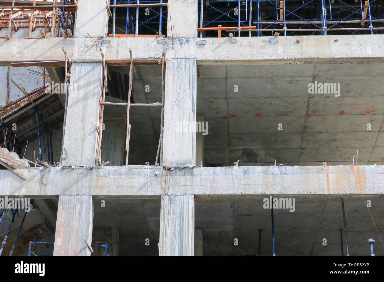 construction in working on high ground building in site workplace Stock ...