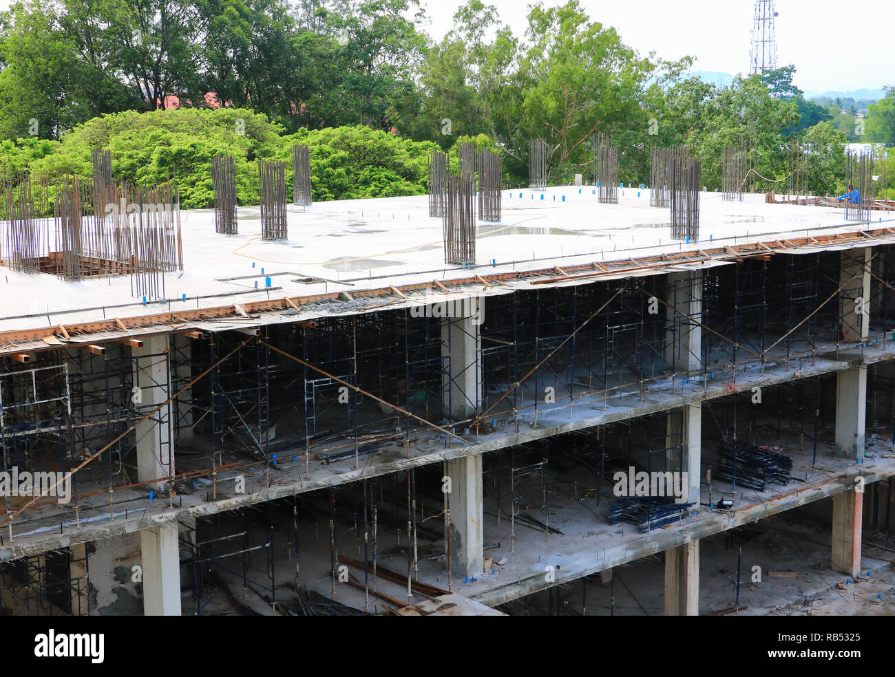 construction workers site and building of housing at laborer work ...