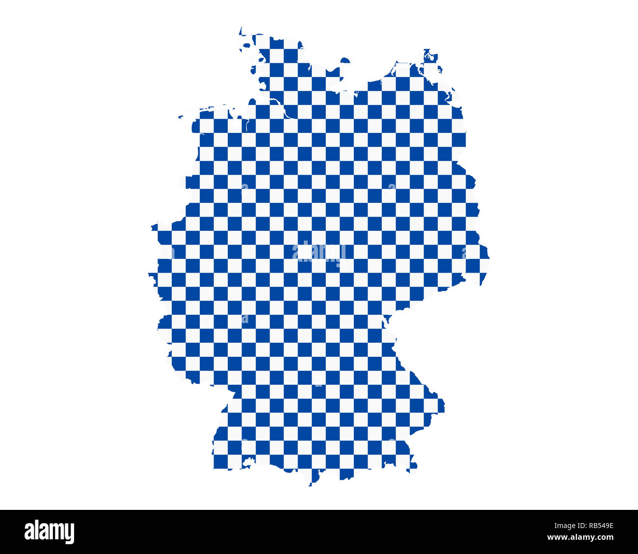 Map of Germany in checkerboard pattern Stock Photo - Alamy
