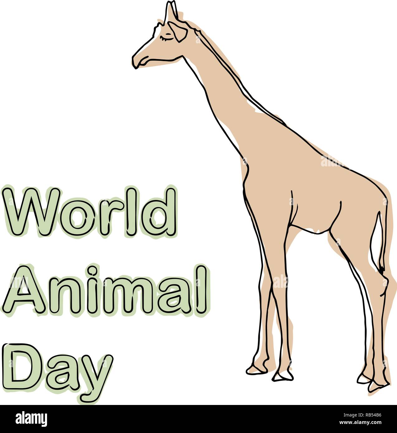 World Animal Day, 4 October. Banner World animal day with cute ...