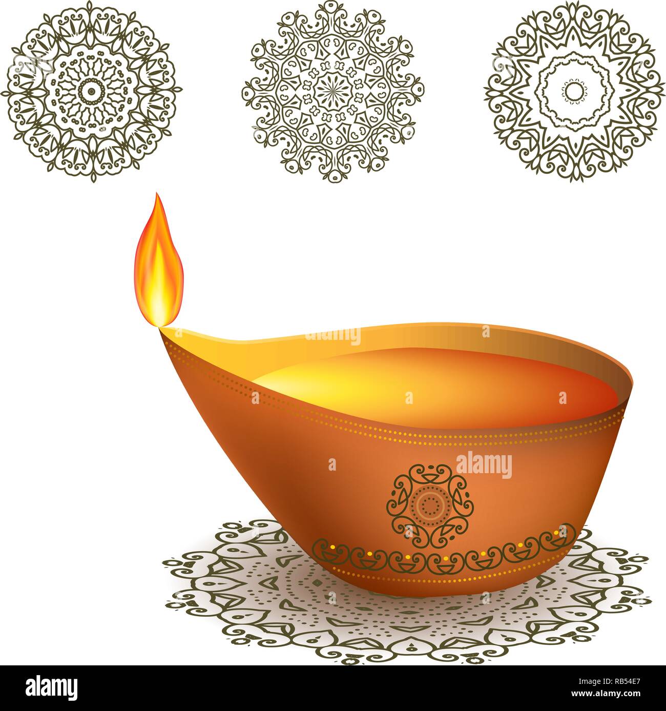 Beautiful diwali festival diya background. Design Vector Illustration ...
