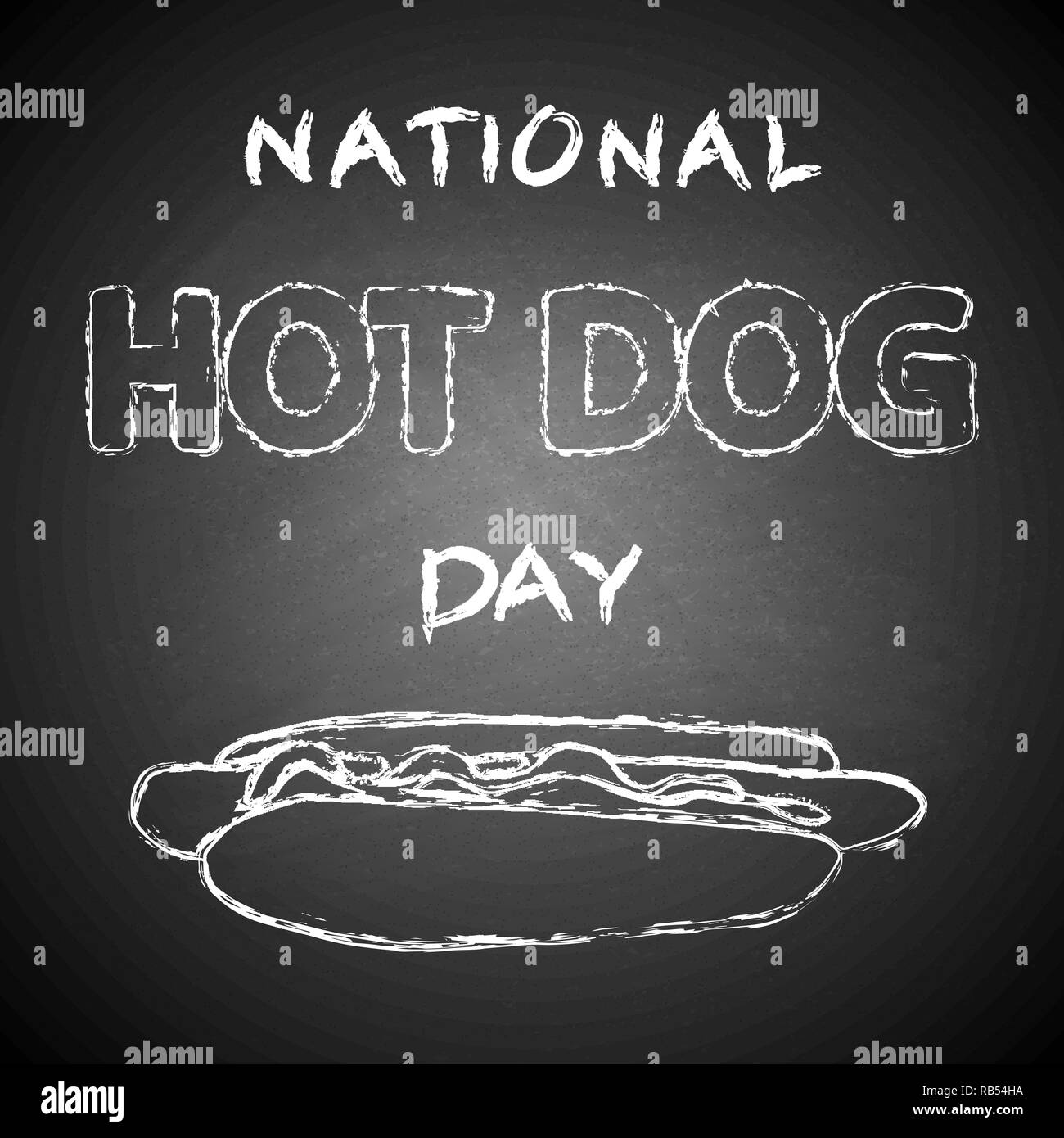 Hot Dog Vector Black And White